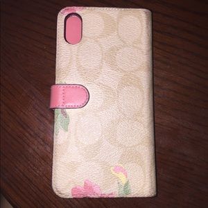 Coach Accessories | Signature Canvas Iphone Folio Case Xs Max | Poshmark